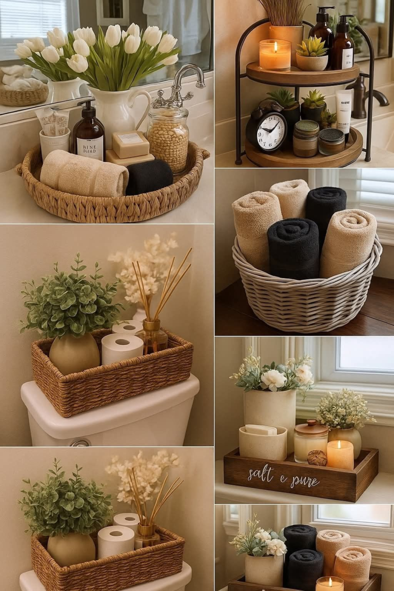 13+ Bathroom Countertop Or Vanity Decor Ideas You Can Easily Copy